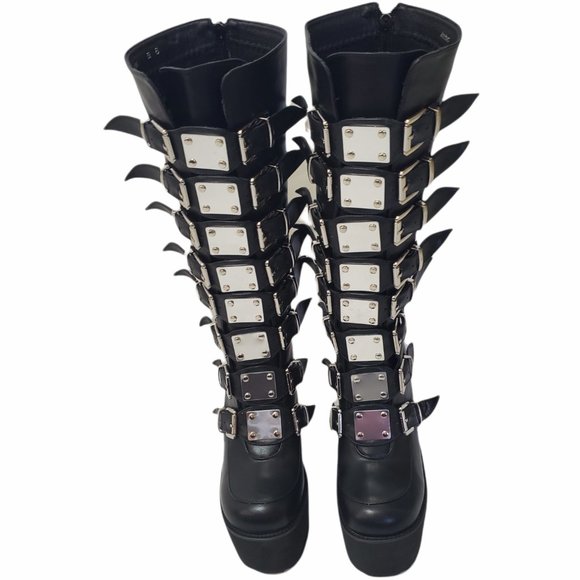Divines Devil | Shoes | Divines Devil Women Gothic Wedge Platform Boots ...